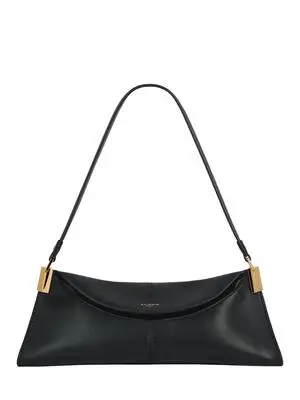 Balmain 64-83 Small Leather Shoulder Bag - Black