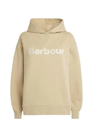 Barbour Barbour Cotton Logo Hoodie Beige