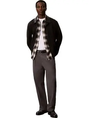 Calvin Klein Plaid Flannel Classic Shirt - Black