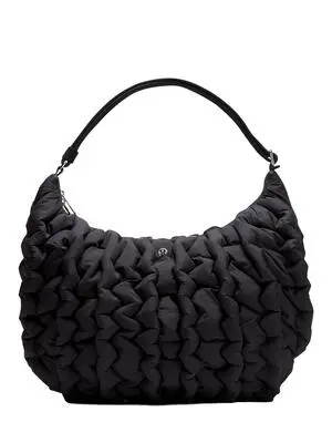 Lululemon Quilted Padded Shoulder Bag - Black/silver