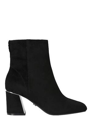 Carvela Larino Faux Suede Ankle Boots With Block Heel - Black