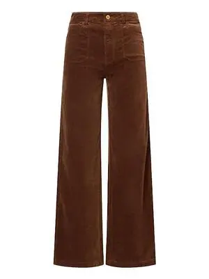 Paige Vanessa Corduroy Cotton-stretch Trousers - Hickory