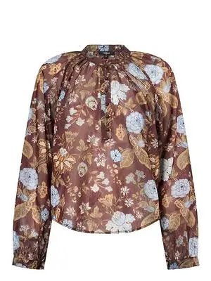 Rails Tali Sheer Floral Printed Blouse - Willow