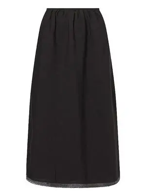 Dissh Lace Trim Cotton-blend Midi Skirt - Black