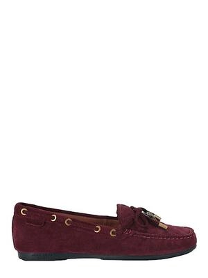 Kurt Geiger Suede Eagle Moccasin Loafers - Wine