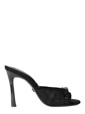 Carvela Isabella Lace Stiletto Mules - Black