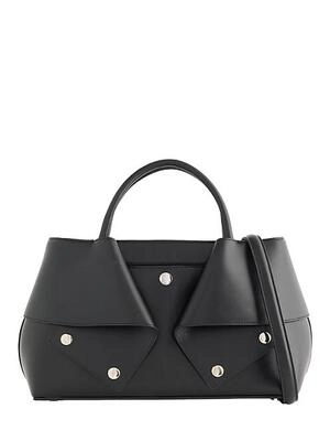 TOTEME Mercer Small Leather Tote Bag - Black/red