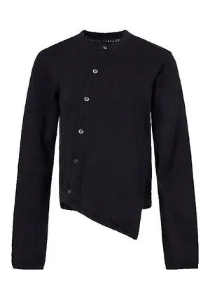 Comme Des Garçons Asymmetric Knit Cardigan - Black