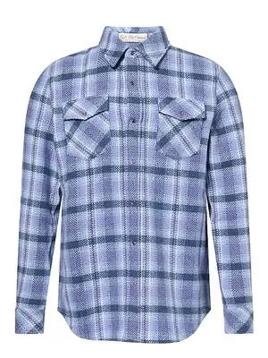 GODS TRUE CASHMERE Uniform Gemstone-embellished Cashmere Shirt - Denim