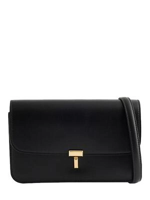 TOTEME T-lock Leather Cross-body Bag - Black
