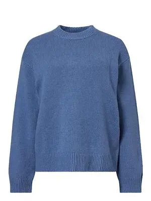 Rails Round Neck Wool, Cotton, And Cashmere Jumper - Atlantic