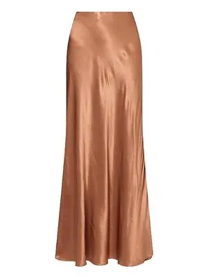 Rails Romina Draped Satin Maxi Skirt - Cinnamon