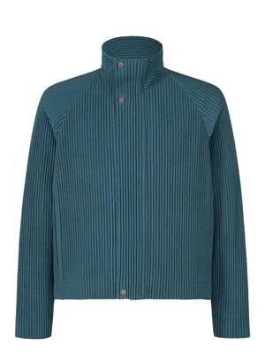 Issey Miyake Pleated Blouson - Blue