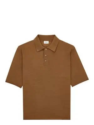 Saint Laurent Short Sleeve Polo - Tan
