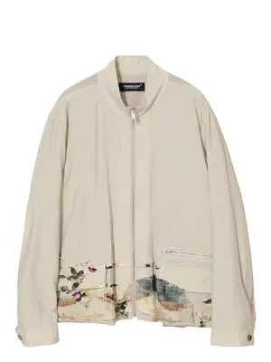 Undercover Graphic Print Zip-up Blouson - Grey