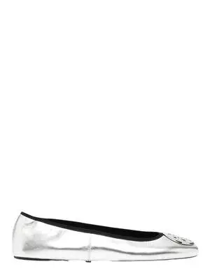 Tory Burch Tory Burch Reva Travel Ballet Flats Silver