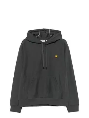 Carhartt Work In Progress Carhartt WIP Logo Cotton Hoodie Grey