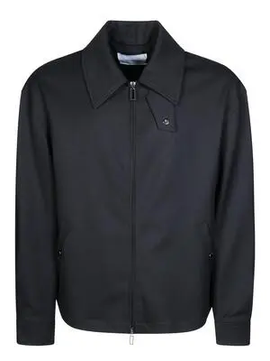 PAOLO PECORA Zip-up Jacket With Classic Collar - Nero