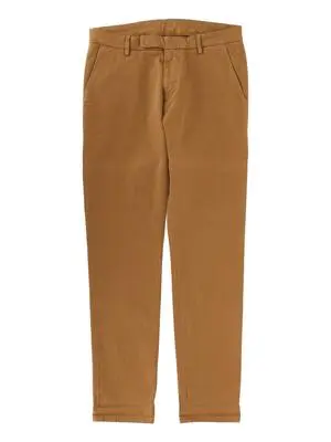 Brian Dales Cotton Blend Trousers - Brown