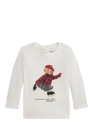 Polo Ralph Lauren Mini Bear Graphic T-shirt For Baby - Beige