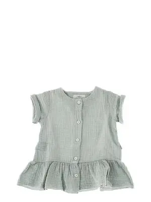 TEDDY & MINOU Baby Cotton Teddy-style Dress - Green