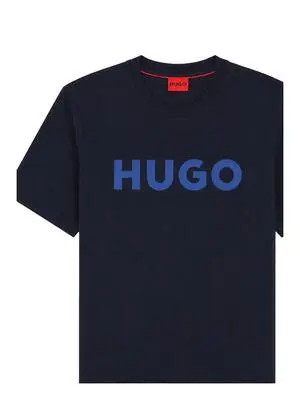 Hugo Logo Graphic Crewneck T-shirt - Blue