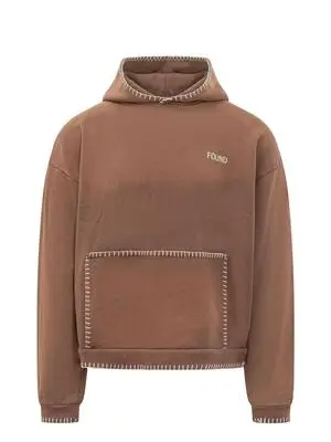 FOUND Stitched Logo Hoodie - Faded Brown