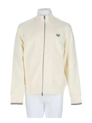 Fred Perry 100% Cotton Crewneck Sweatshirt - Powder
