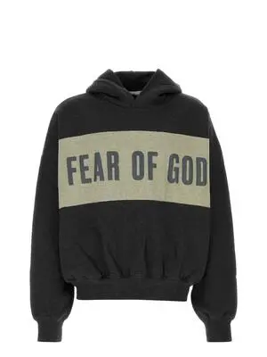 Fear Of God Oversized Cotton-blend Sweatshirt - Black