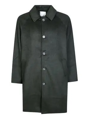 WOC Wool-blend Collared Jacket - Verde