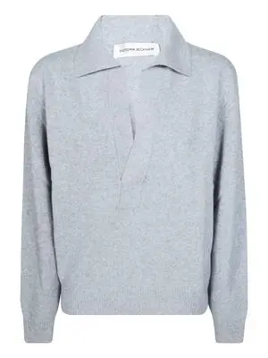Victoria Beckham VICTORIA BECKHAM Genevieve Merino Wool & Cashmere Sweater Grigio