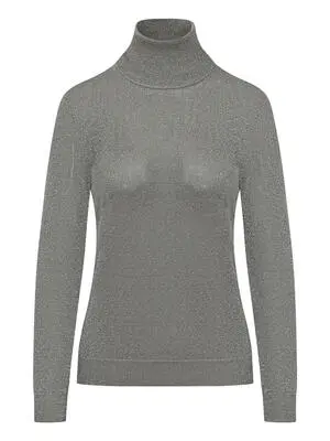 RALPH LAUREN RALPH LAUREN Metallic Knit Turtleneck Pullover