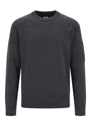 C.P. COMPANY Wool Blend Crewneck Sweater - Dark Shadow