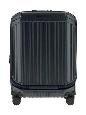 PIQUADRO Cabin Trolley Suitcase With Front Compartment And 4 Wheels - Bluo