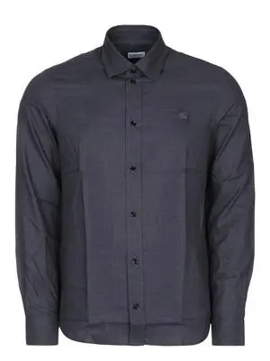 Burberry Robert Check Cotton Shirt - Stormgrey