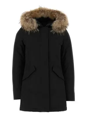 Woolrich Arctic Parka With Raccoon Fur Trim - Black