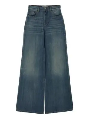CHLOÉ CHLOE Cotton Pants With Genuine Calf Leather Patch Pockets
