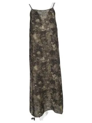 UMA WANG Viscose-cupro Maxi Dress - Green