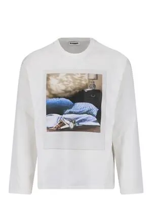 JIL SANDER Graphic Long-sleeve T-shirt - White