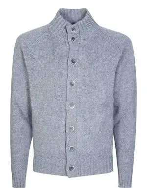 Altea ALTEA Textured Knit Jacket Sweater Blu