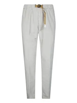 WHITE SAND Velour Striped Tailored Pants - Beige