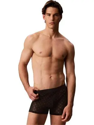 Calvin Klein Sheer Mesh Trunk - Black