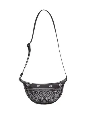 Hugo Patterned Hobo Bag - Black