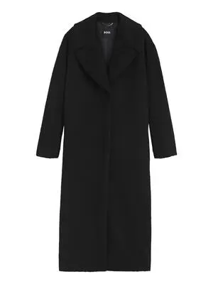 BOSS BOSS Cocoon Coat In Textured Wool Blend