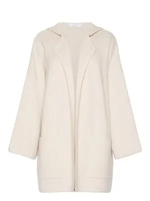 Max Mara Max Mara Wool And Cashmere Hooded Cardigan Beige