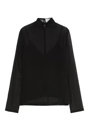 MAX MARA Silk Georgette Blouse With Camisole