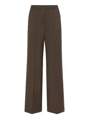 Max Mara Max Mara Batavia Stretch Wool Trousers Brown