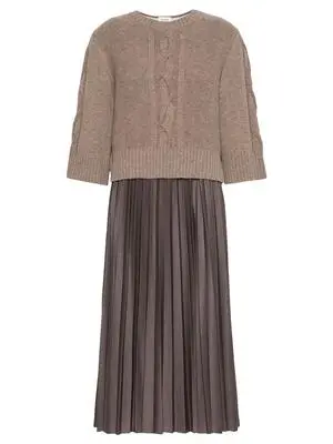 Max Mara Max Mara Sweater Dress Ensemble Hazelnut Brown