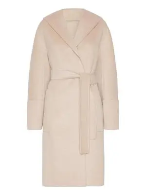 Max Mara Wool And Cashmere Robe Coat - Beige