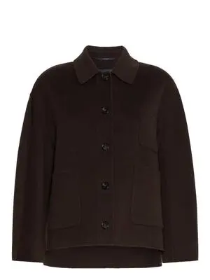 Max Mara Wool Broadcloth Short Jacket - Brown